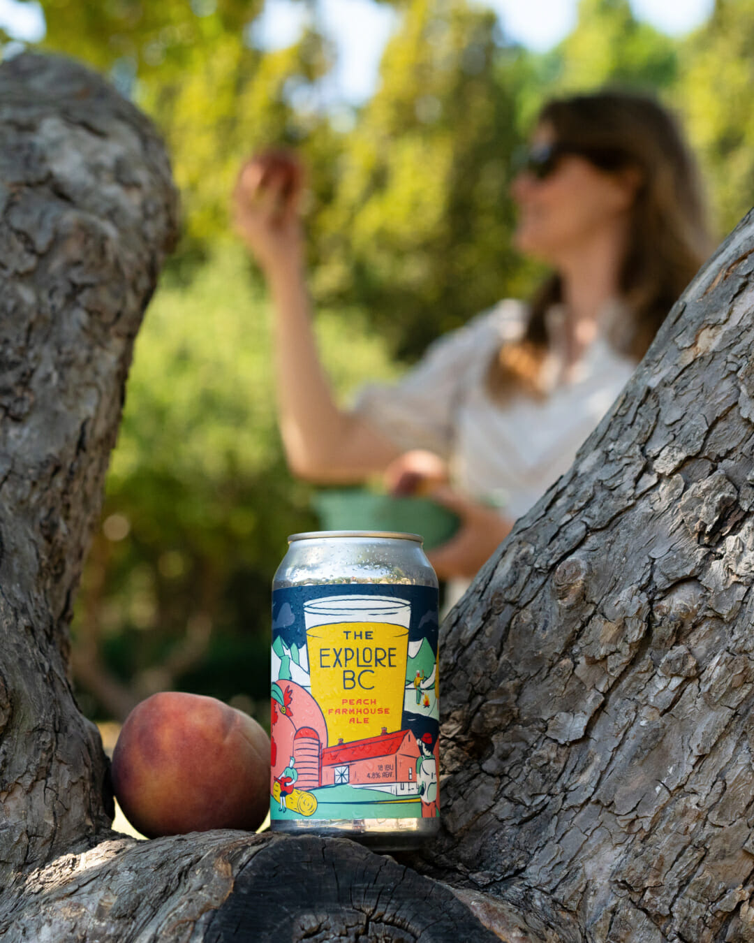 The EXPLORE BC Peach Farmhouse Ale Collaboration Beer · The BC Ale Trail